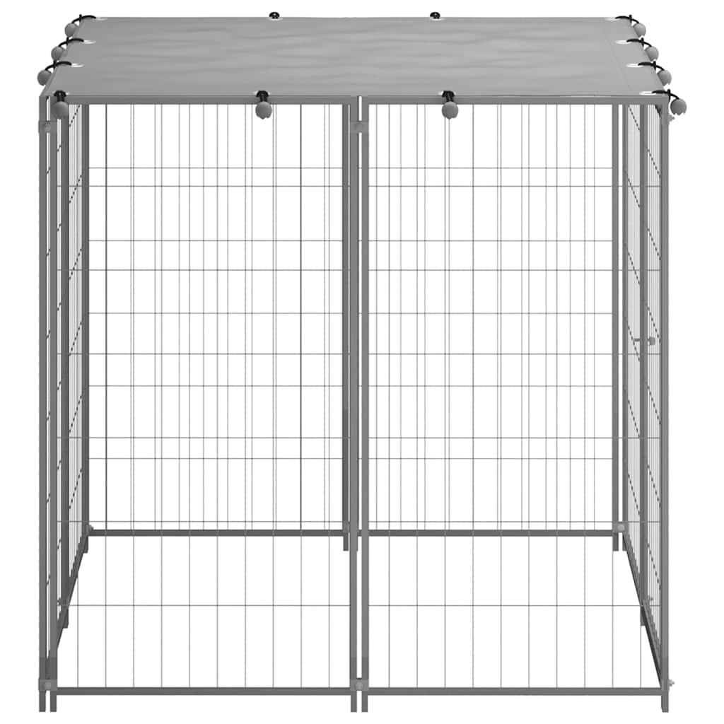 Dog Kennel Silver 4.84 m Steel – Andala Pets & Rural Pty Ltd