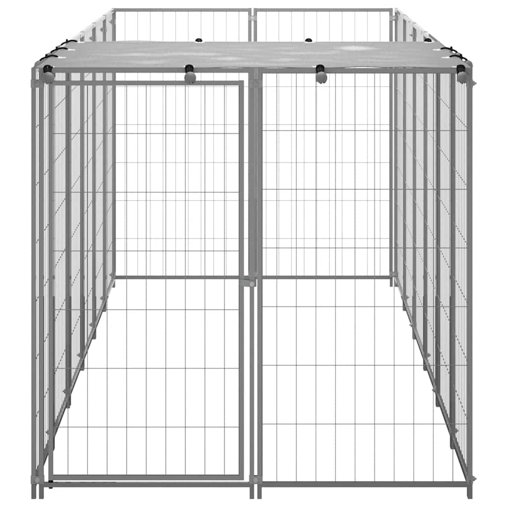 Dog Kennel Silver 330x110x110 cm Steel – Andala Pets & Rural Pty Ltd