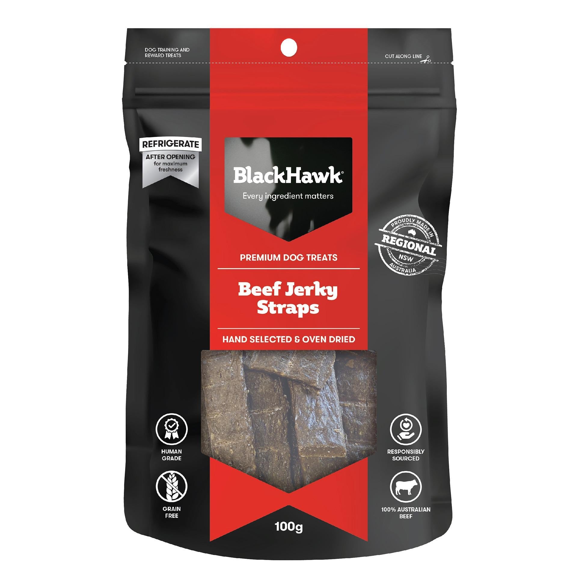 Black Hawk Beef Jerky Strap Treats For Dogs – Andala Pets & Rural Pty Ltd
